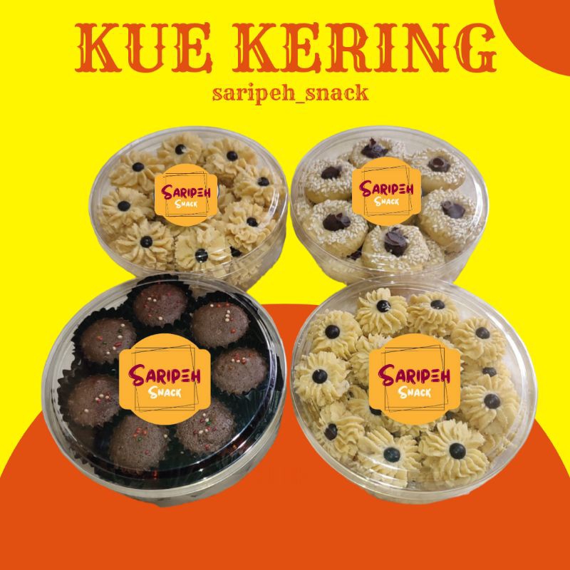 Jual Kue kering toples 250 gr || saripeh snack || semprit || thumprit ...