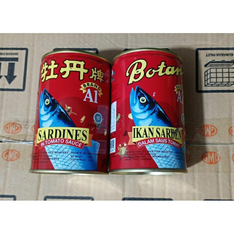 Jual NEW！Sarden Botan A1 Brand/Sardines Saos Tomat Besarrr | Shopee ...