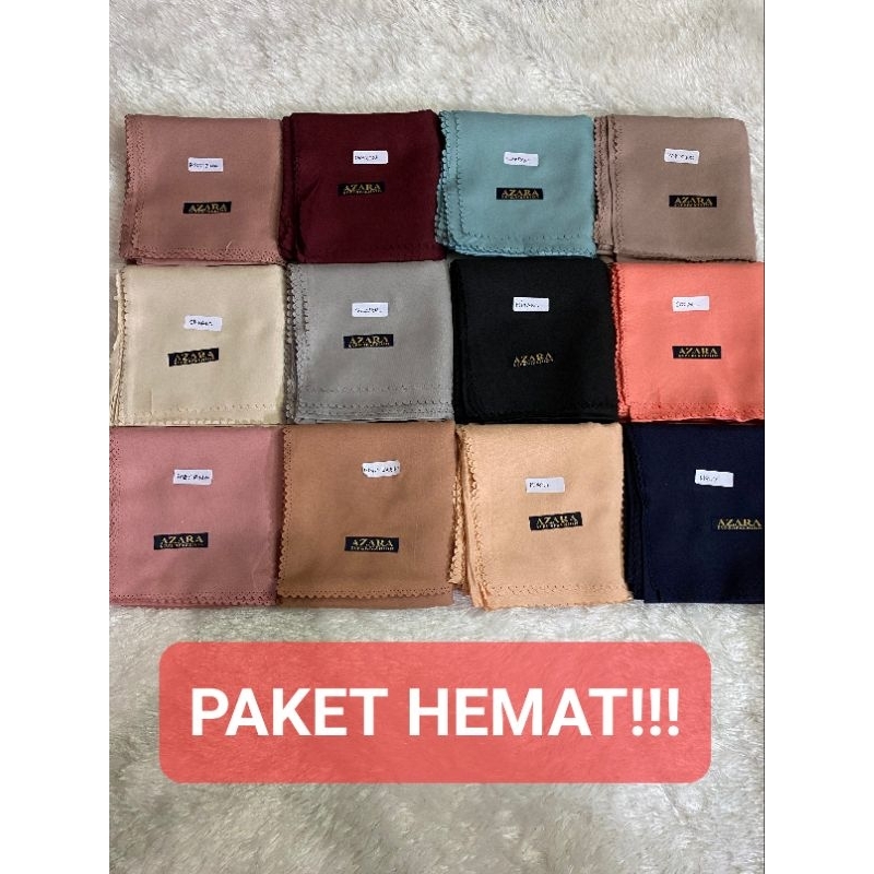 Jual PAKET HEMAT HIJAB SEGI EMPAT POLOS AZARA | Shopee Indonesia