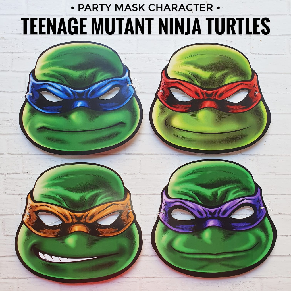 Jual TMNT Mask Topeng Pesta Teenage Mutant Ninja Turtles Mask Birthday ...