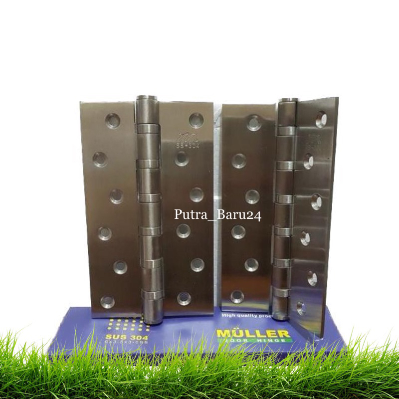 Jual ENGSEL PINTU MULLER STAINLESS STEEL 6" LUBANG 6 | Shopee Indonesia
