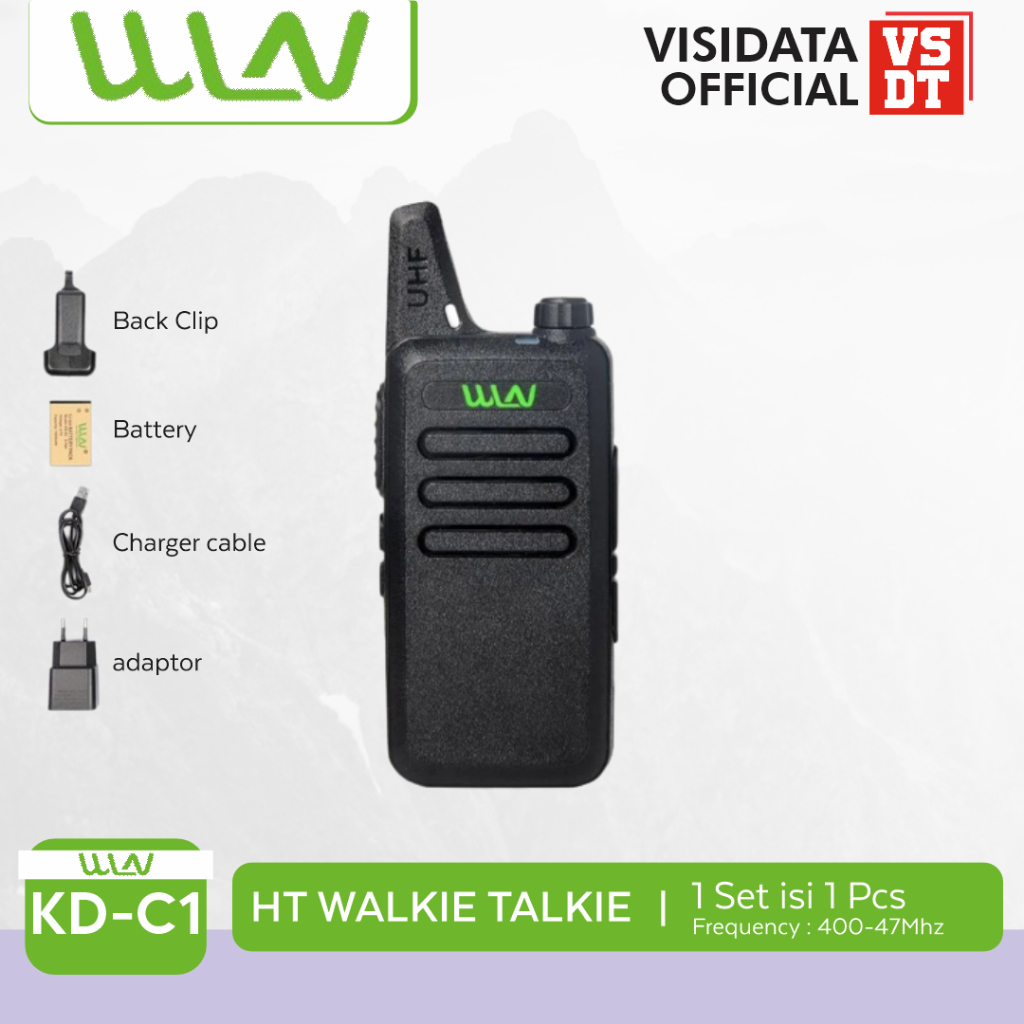 Jual WLN KD-C1 HT WALKIE TALKIE UHF Two way radio Black | Shopee Indonesia