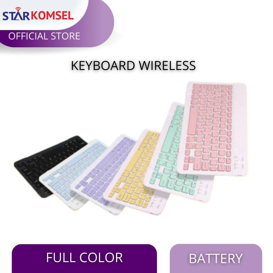 Jual WIRELESS KEYBOARD BLUETOOTH MACARON FULL COLOR | Shopee Indonesia