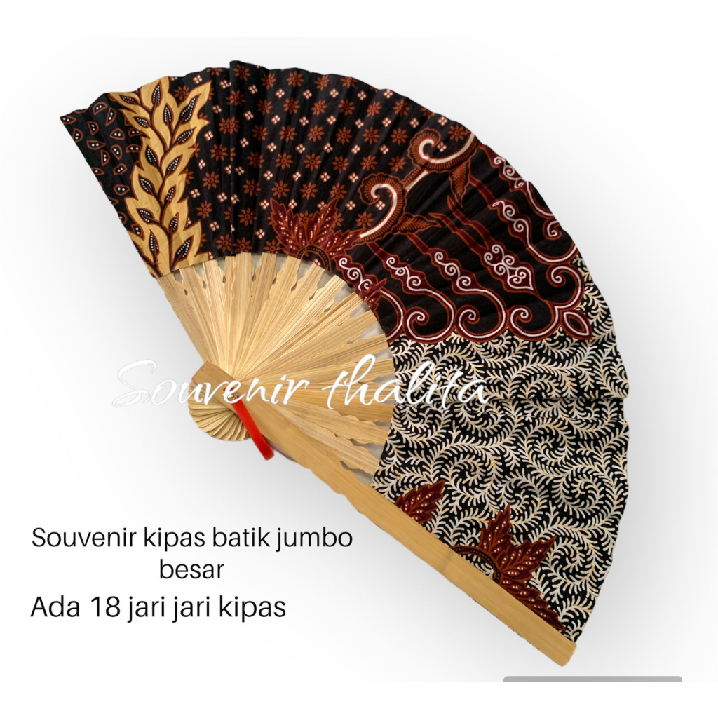 Jual Souvenir Kipas Kayu Batik JUMBO Hadiah Pernikahan Murah Sovenir ...