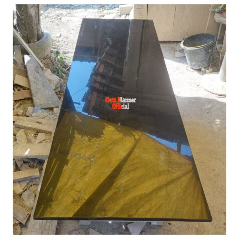 Jual Daun Meja || Top Table Batu Granit Hitam Glosy Mengkilat | Shopee ...
