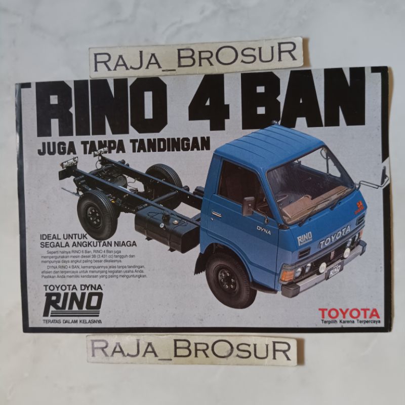 Jual Poster brosur katalog flyer jadul lawas Toyota Dyna Rino Diesel ...