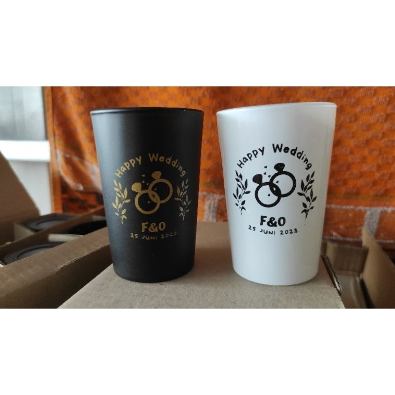 Jual Souvenir gelas H10 free kemasan box Dengan varian warna Hitam ...