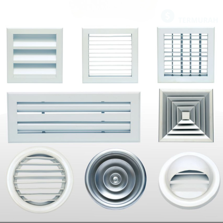 Jual Diffuser Ducting / Grill AC Diffuser Sock 6" ukuran luar 30 x 30cm ...
