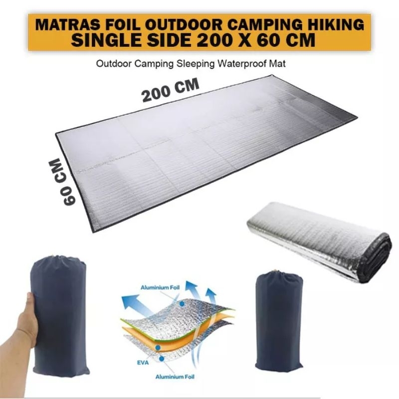 Jual Matras Foil 200x60cm Alas camping Alas Tenda Camping | Shopee ...