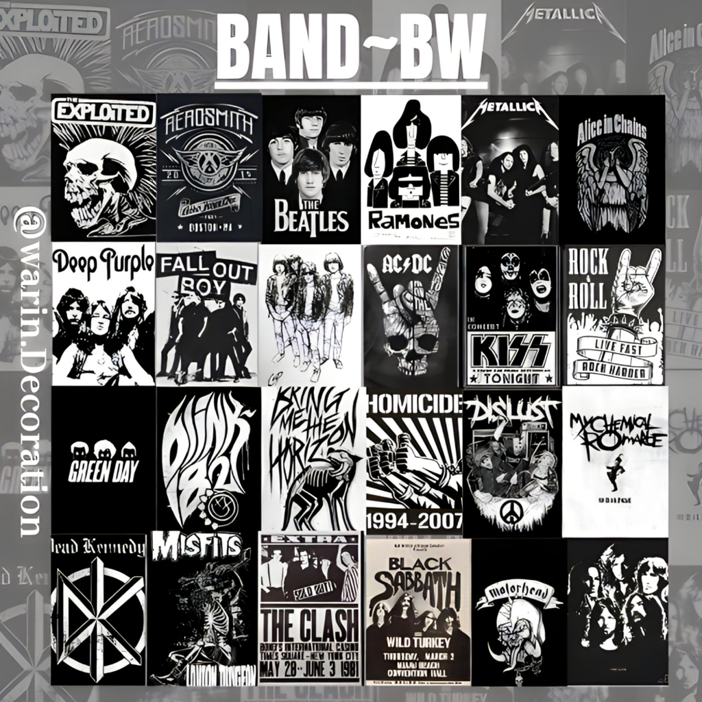 Jual POSTER DINDING TEMA BAND ISI 24 PCS|STIKER DINDING|BAND|POSTER ...