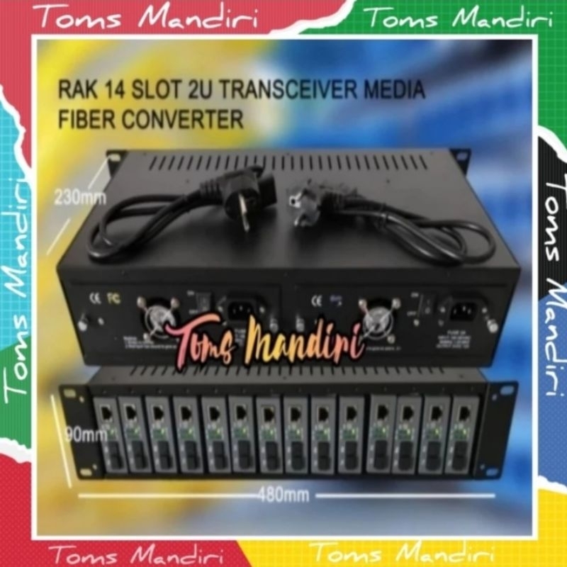 Jual RACK 14 SLOT/RAK 14 SLOT 2U TRANSCEIVER MEDIA FIBER CONVERTER ...
