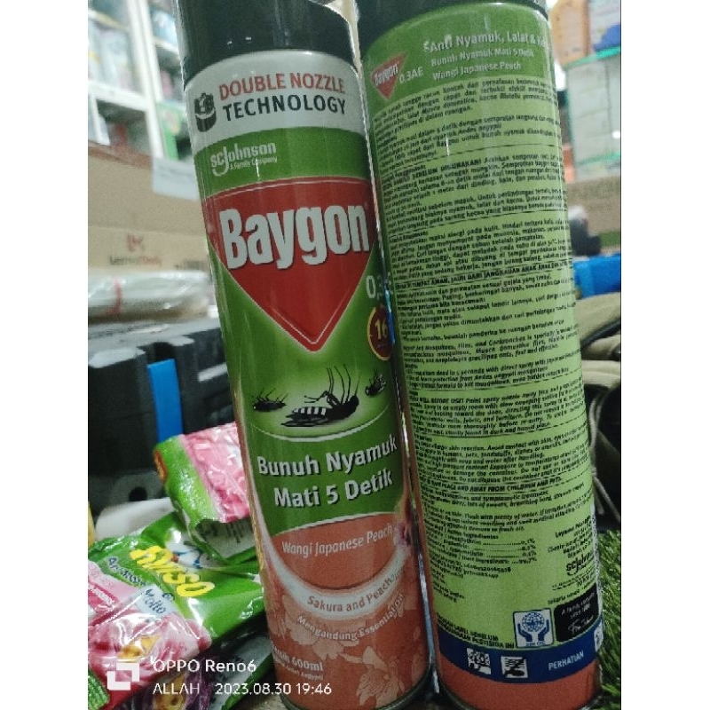 Jual Baygon obat nyamuk japanese peach 600ml | Shopee Indonesia