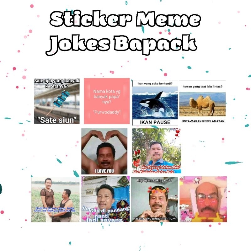 Jual sticker Meme Jokes Bapack Bapack | Shopee Indonesia