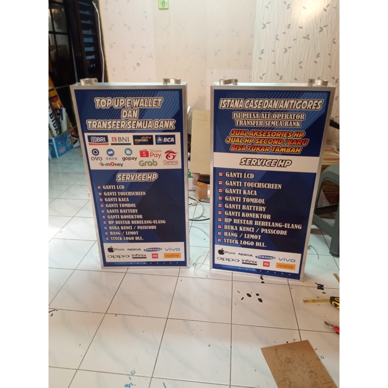 Jual [BISA COD][PACKING KAYU DAN DUS] NEON BOX BESAR AKRILIK DUA SISI ...