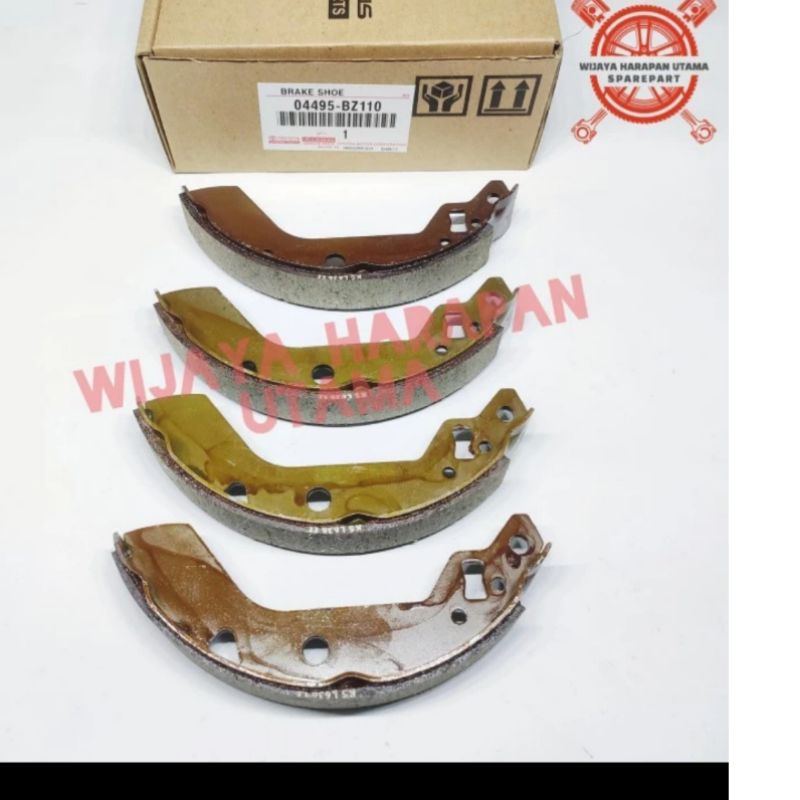 Jual brake shoe kampas rem belakang tromol agya ayla matic manual original | Shopee Indonesia