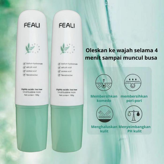 Jual FEALI Slightly Acidic Tea Tree Small Bubble Face Mask Bubble ...