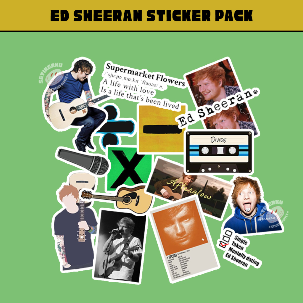 Jual Ed Sheeran Sticker Pack A6 (15pcs) | Shopee Indonesia