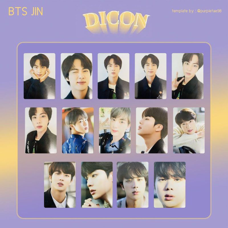 Jual PC SET DICON BTS SEOKJIN/KIM SEOKJIN/PC/SET DICON MEMBER/BTS/ISI ...