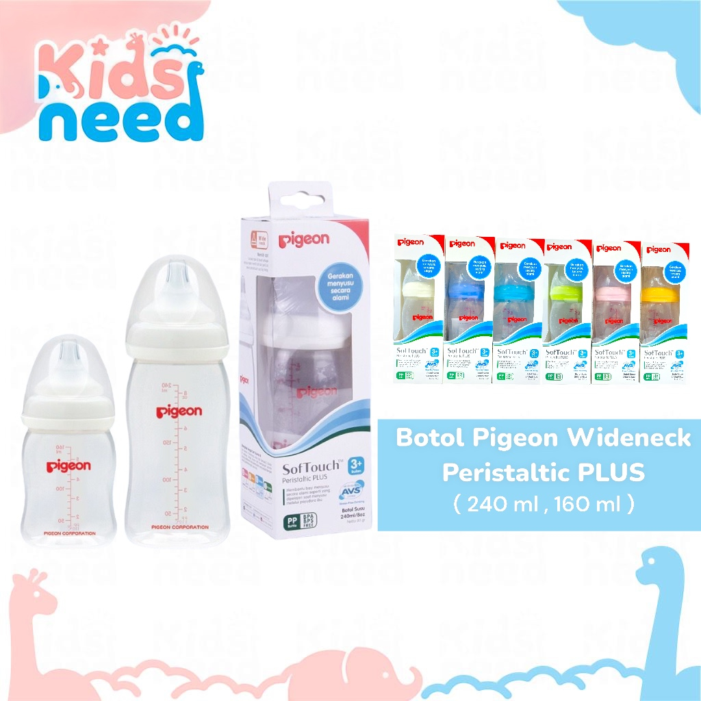 Jual Pigeon Botol PP Wide Neck Peristaltic Plus Soft Touch 160ml 240ml | Shopee Indonesia