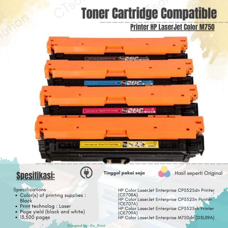 Jual Cartridge Printer HP LaserJet M750, M775 & CP5525 A3 Color | Shopee Indonesia