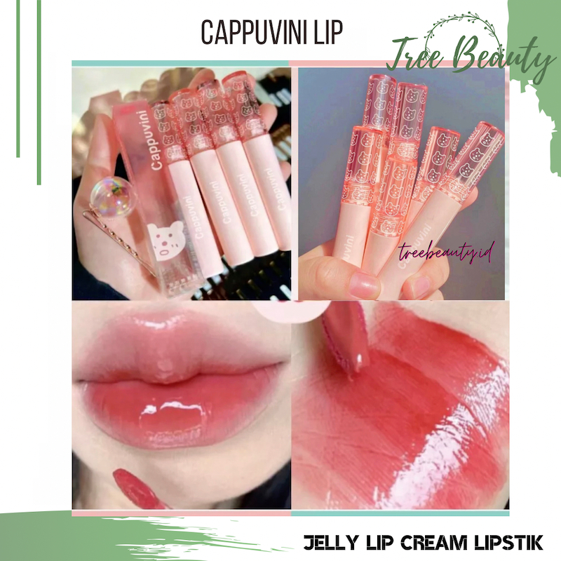 Jual CAPPUVINI Pink Bear Jelly Lip Cream Watery Lipstik Luminous Lipstick | Shopee Indonesia
