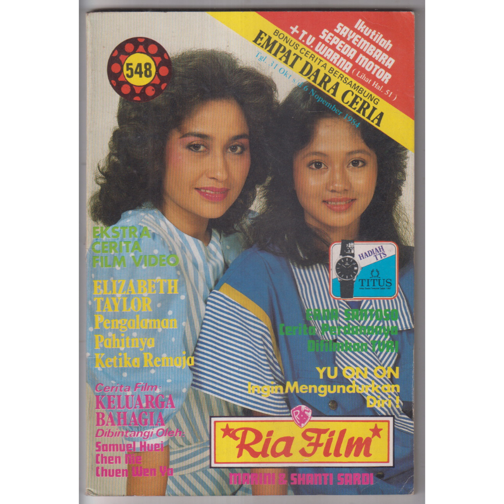 Jual MAJALAH RIA FILM NO. 548 MARINI SHANTI SARDI | Shopee Indonesia