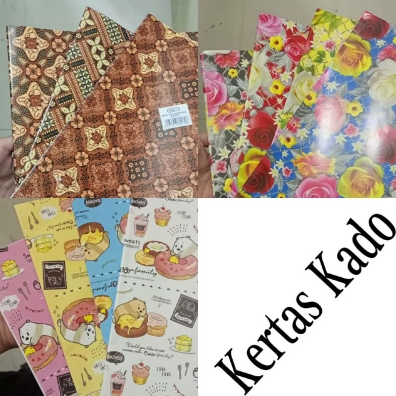Jual KERTAS KADO // KERTAS KADO KARAKTER // KERTAS KADO MOTIF | Shopee ...