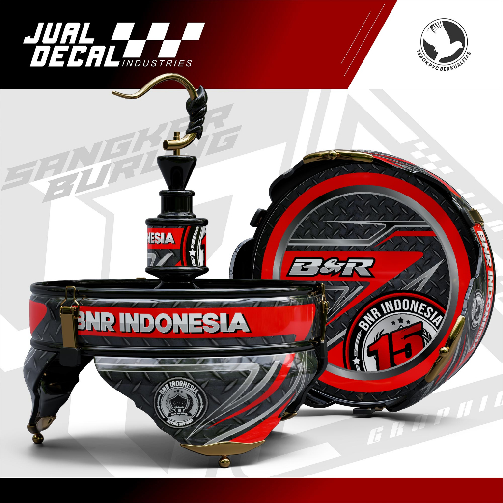 Jual Stiker Sangkar BNR INDONESIA 15 th Decal Tebok Love Bird Variasi ...