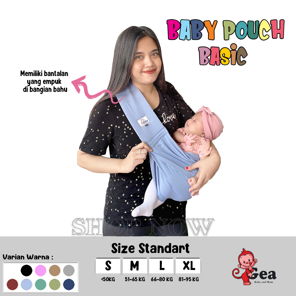 Jual Gendongan Bayi Samping Instan Premium Geos Newborn Bahan Kaos ...