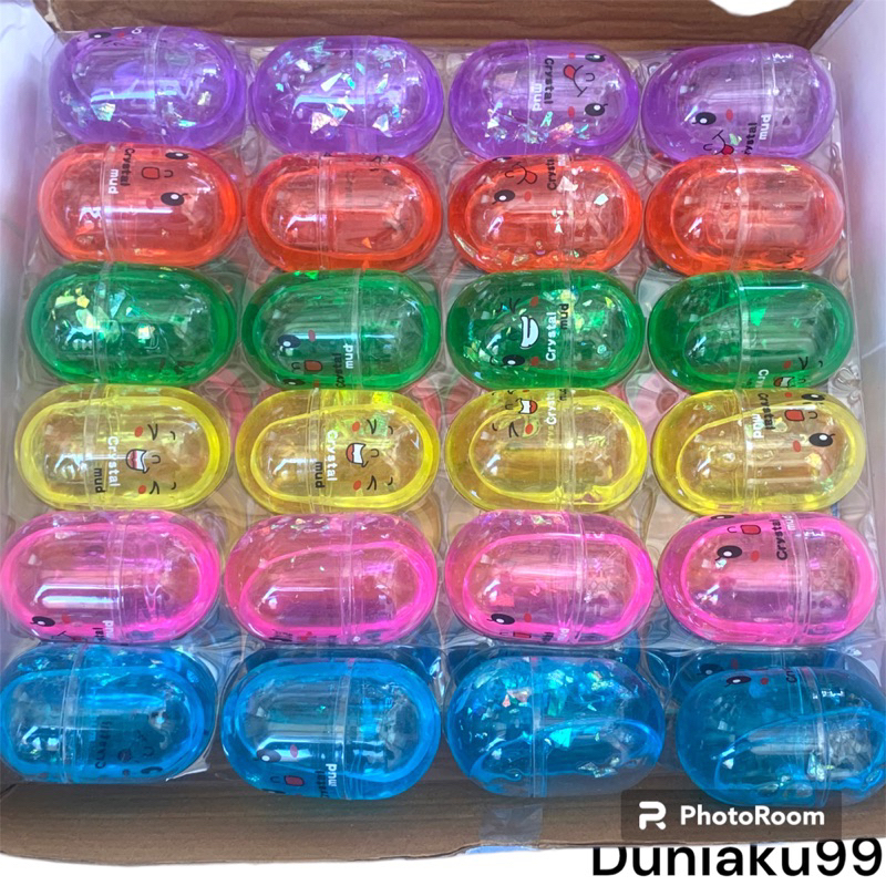 Jual mainan slime jelly glitter impor murah / slem impor / slime jiggly ...