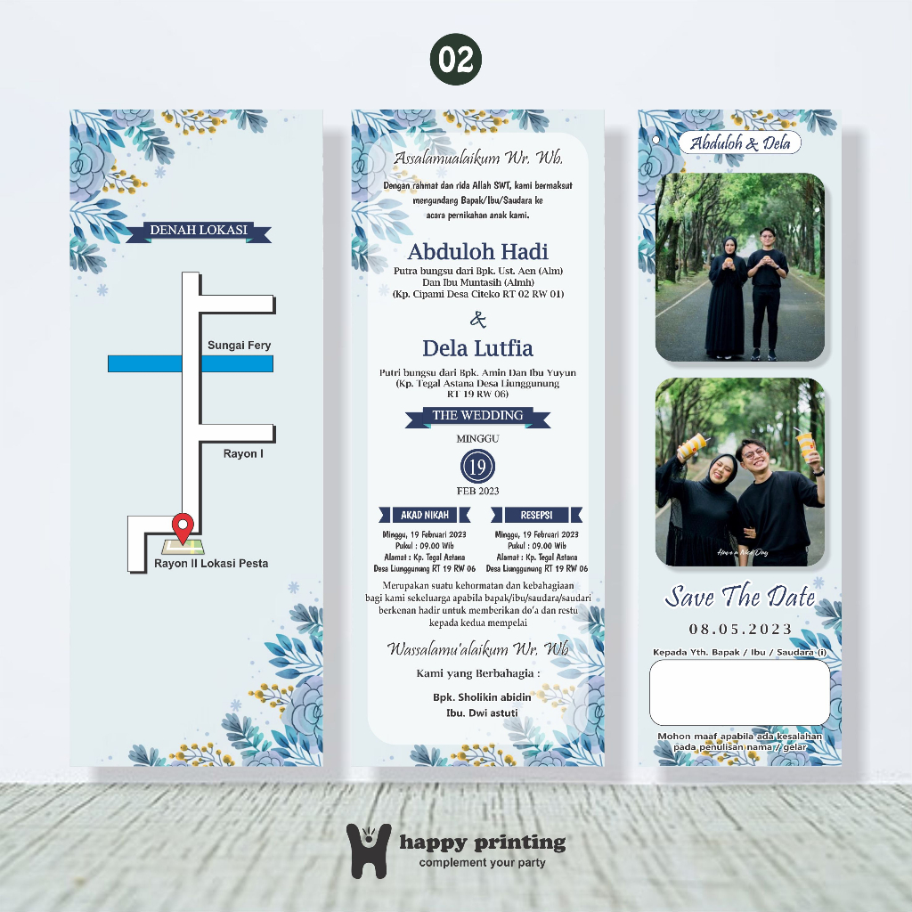 Jual Undangan Pernikahan 2 Lembar + Tali FREE (Plastik, Desain, Barcode ...