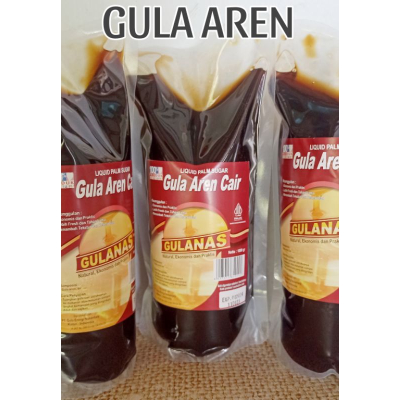 Jual GULA AREN CAIR 1000 gr#KEMASAN POUCH EKONOMIS#LIQUID PALM SUGAR# ...