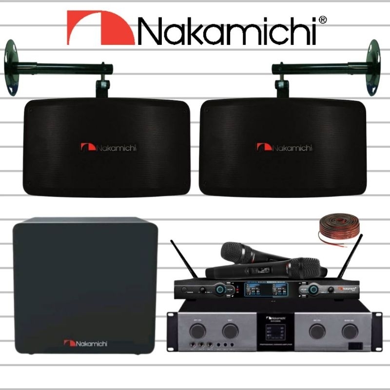 Jual Paket Karaoke Full Nakamichi Speaker F1 10 inch Subwoofer 12 inch | Shopee Indonesia