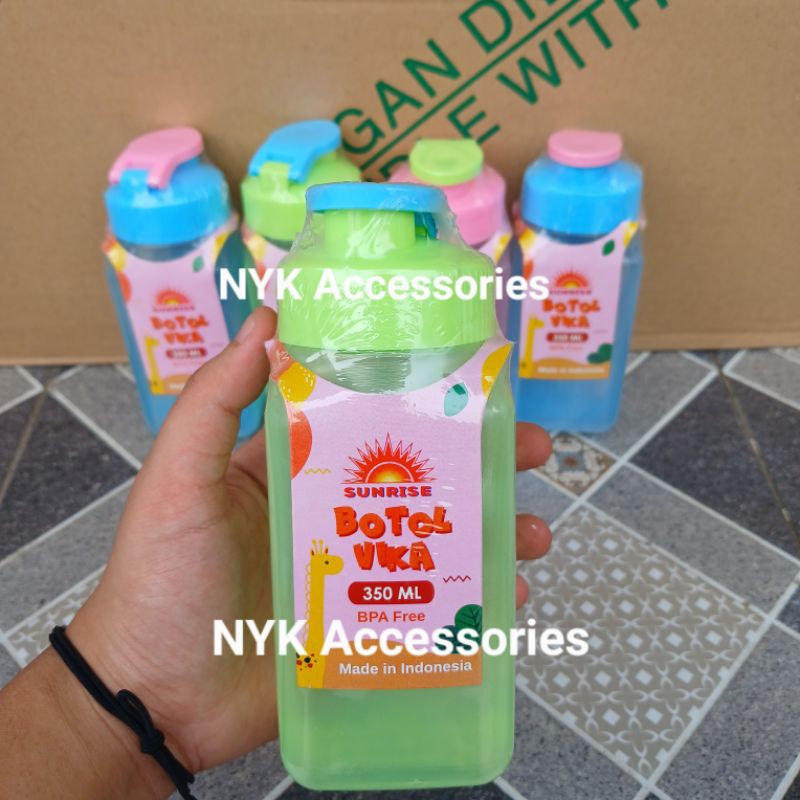 Jual NYK Botol minum flip top anak VIKA Sunrise 350 ml/Botol air/Botol ...