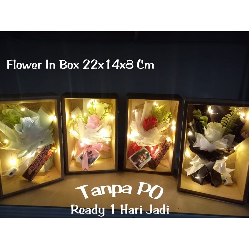 Jual Gift Flower Box / Flower Bouquet in the box I Kado wisuda I Kado ...