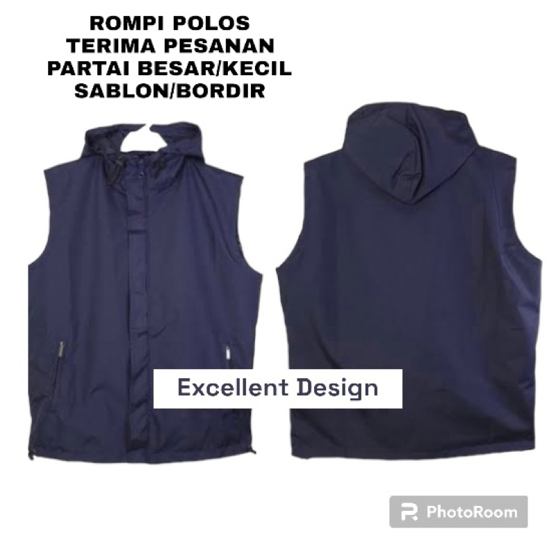 Jual Rompi Jakarta Kolaborasi / Rompi Polos Navy S-XXXL | Shopee Indonesia
