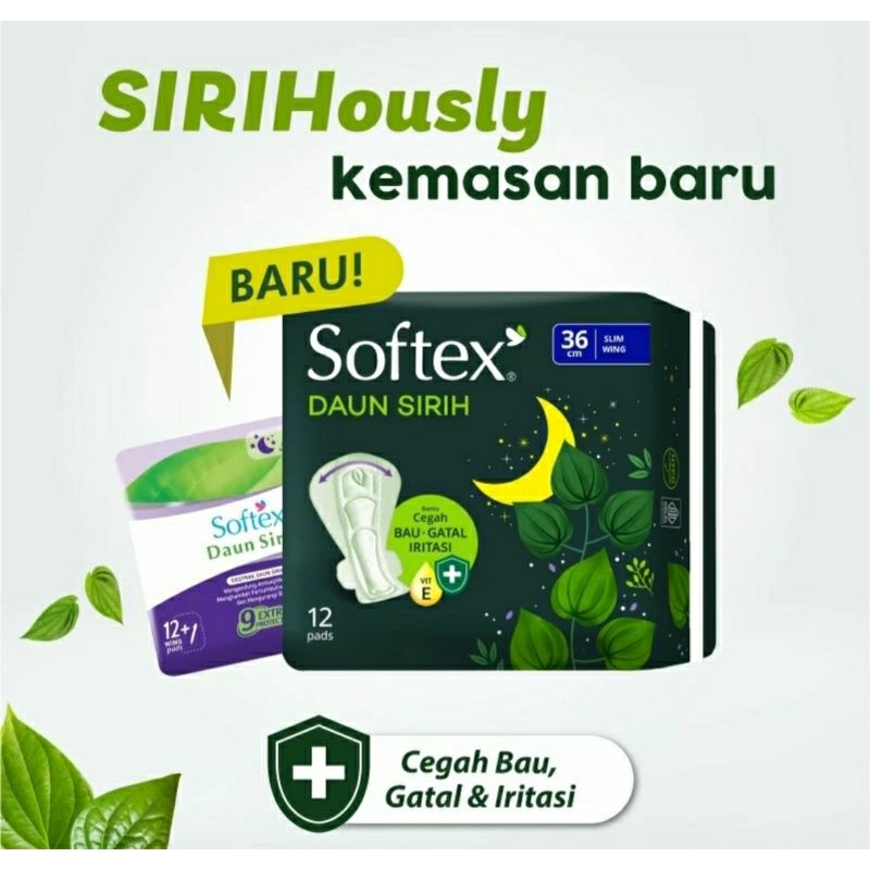 Jual Softex Daun Sirih Pembalut 12's Slim 36cm | Shopee Indonesia