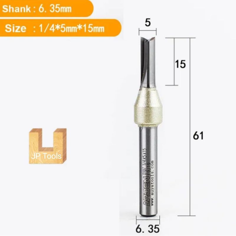 Jual Arden TCT Straight / Mata Router Kayu / Mata Profil Kayu - Shank 1 ...