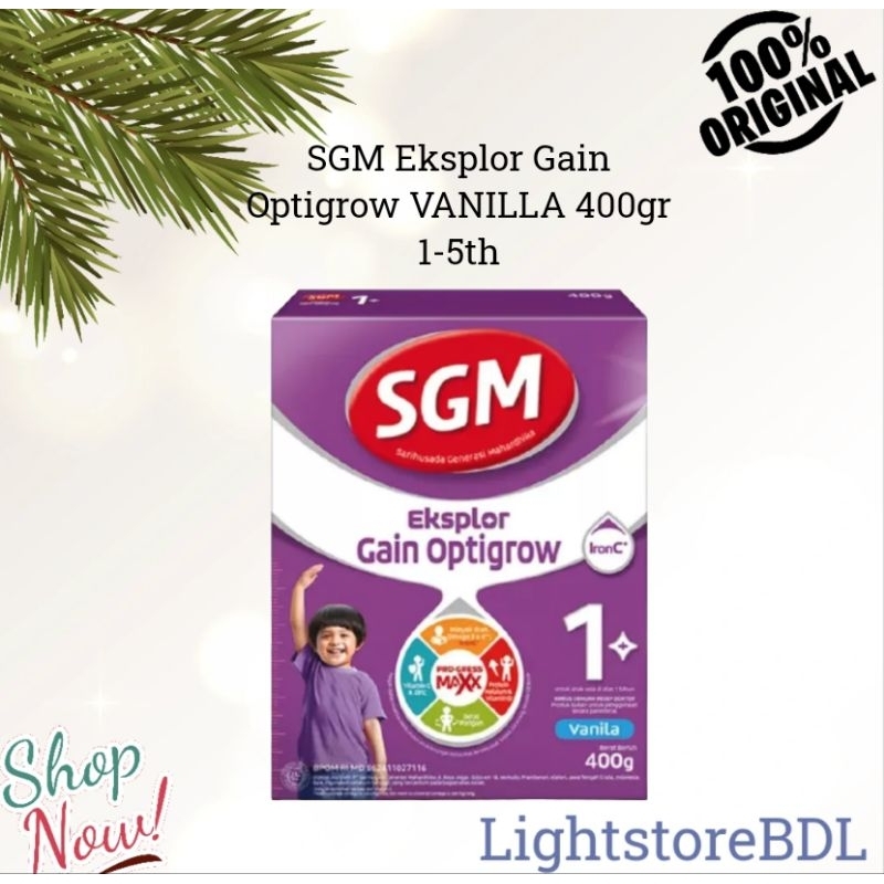 Jual SGM EKSPLOR GAIN OPTIGROW 1+ VANILA 400gr | Shopee Indonesia