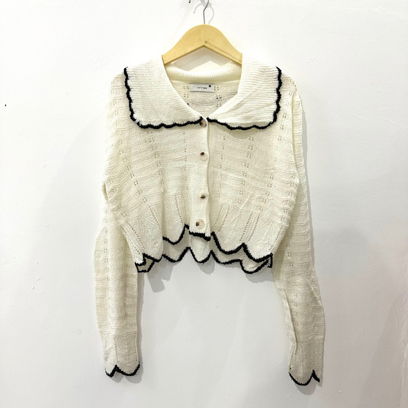 Jual [PREMIUM & BRAND] Sweater Cardigan Model Vest Tali Tweed Lengan ...