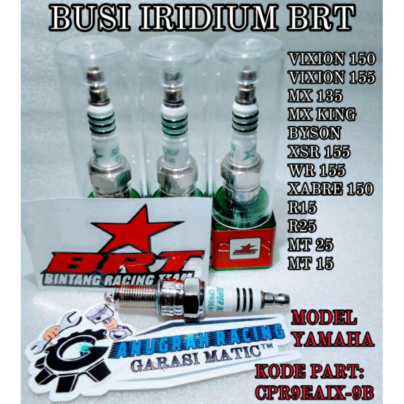 Jual BUSI RACING BRT IRIDIUM CPR9EIX-9B YAMAHA VIXION 150 OLD NVA NVL ...