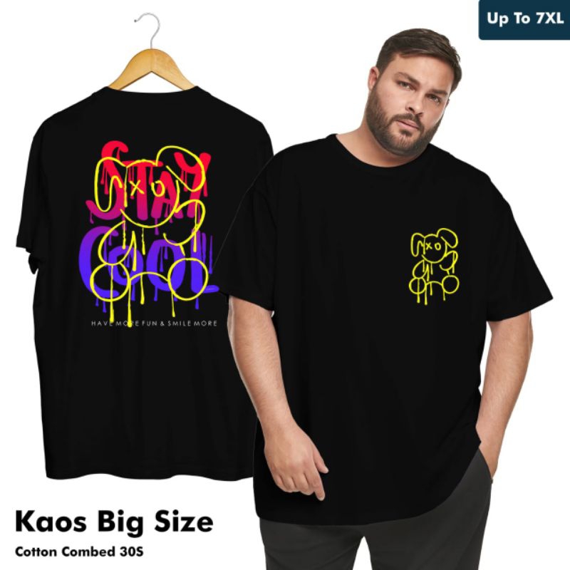 Jual Kaos Distro Jumbo Pria Dewasa Big Size Cotton Combed 30s Premium ...