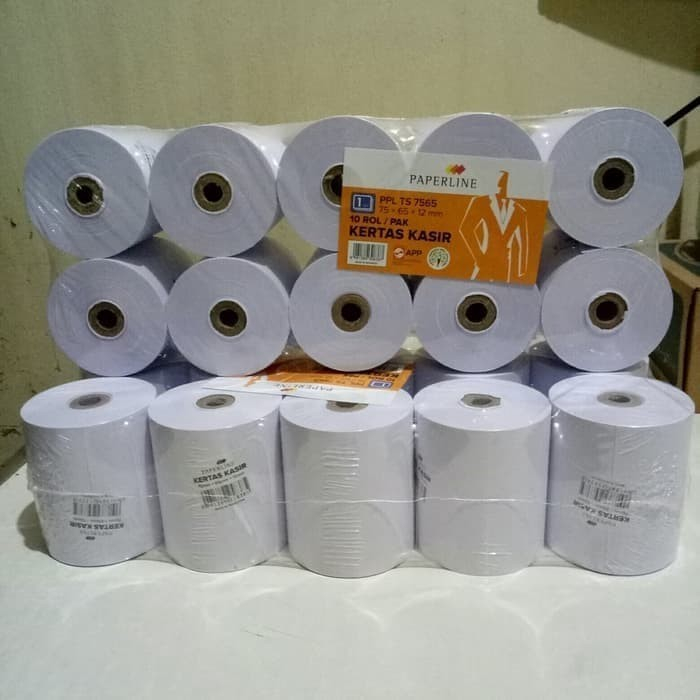 Jual Kertas Struk Kasir Telstruk PAPERLINE 75 x 65 1 Ply (10 Roll ...