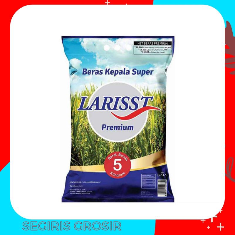 Jual Larisst Beras Premium Kepala Super 5 Kg | Shopee Indonesia