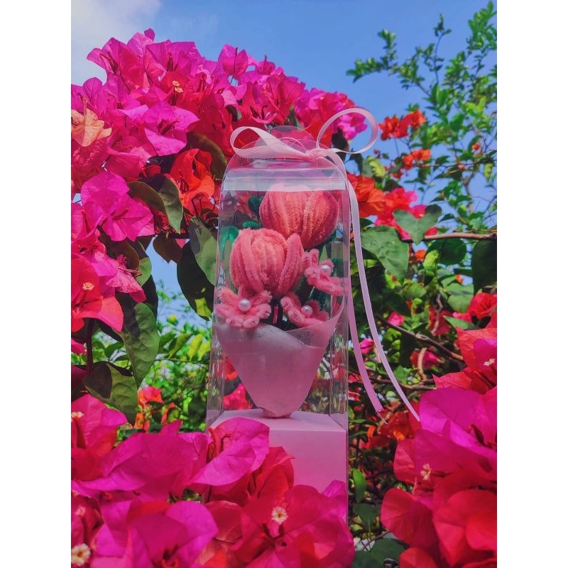 Jual Buket Bunga Tulip Dari Kawat Bulu / Tulip Bouquet from feather ...