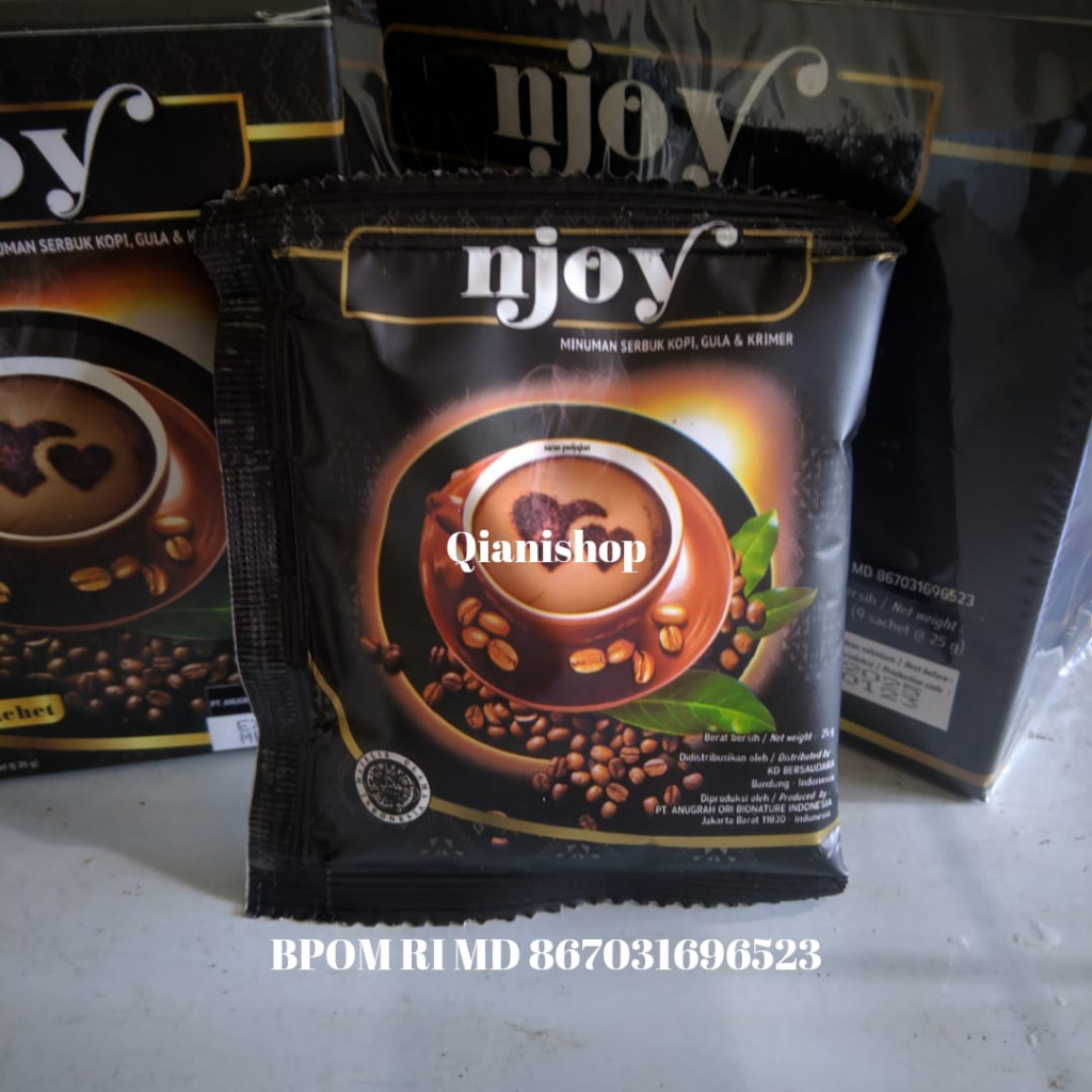 Jual Kopi njoy bpom baru 3sachet bok kecil | Shopee Indonesia