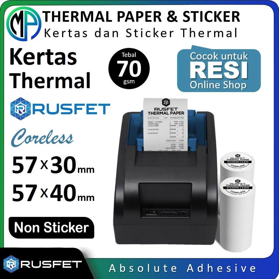 Jual Kertas Stiker Label Termal / Paper Thermal Core Non Sticker Untuk ...