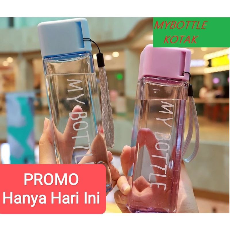 Jual mybottle kotak botol persegi botol minum 500ml bpa free tutup ...