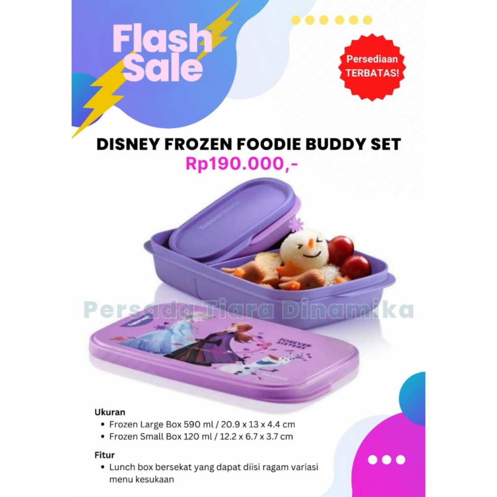Jual TUPPERWARE DISNEY FROZEN FOODIE BUDDY SET - LUNCH BOX SET DISNEY ...