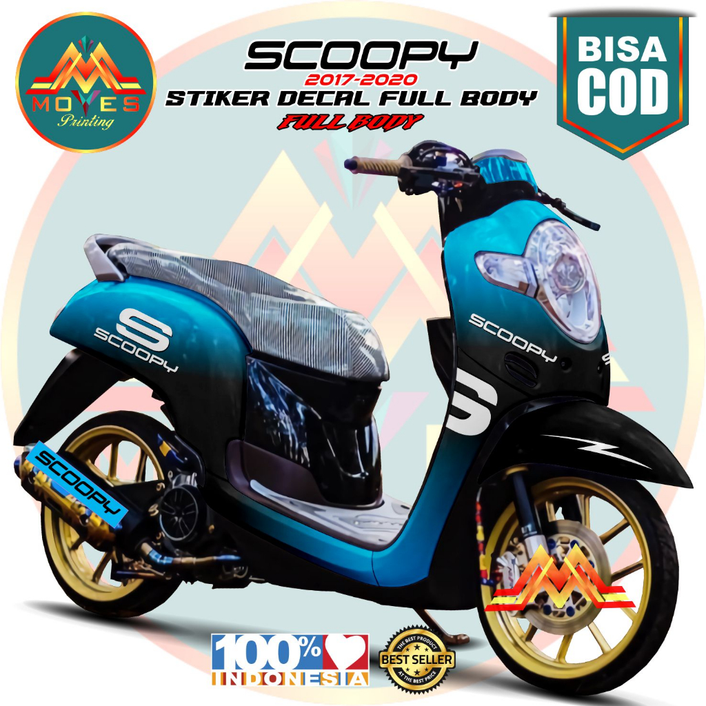 Jual stiker scoopy decal stiker motor scoopy full body scoopy 2017-2020 ...